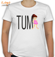 hum-tum-womens-t-shirts Personalized Women's Cotton T-Shirt India